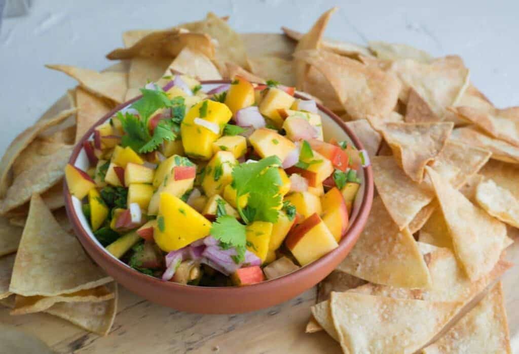 Fresh Peach Mango Salsa Recipe - Sunday Supper Movement