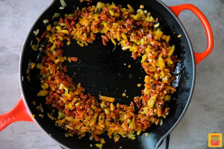 Portuguese Chorizo Cornbread Stuffing - Sunday Supper Movement