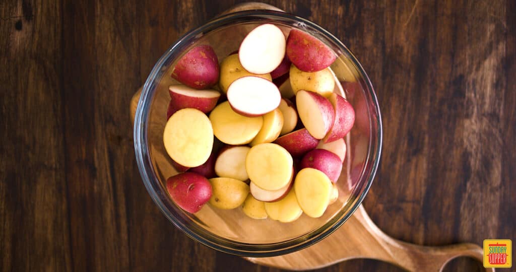 Roasted Small Potatoes with Crispy Skins - No Peeling Needed