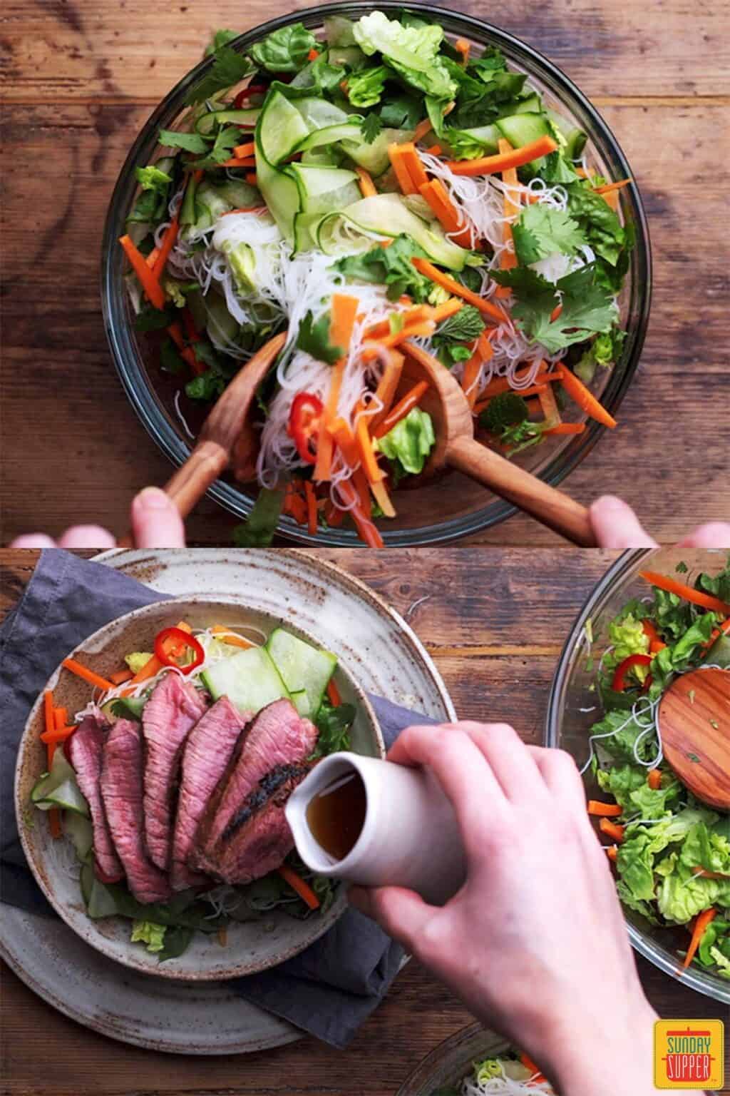 Vietnamese Steak Salad with Zesty Vietnamese Dressing - Sunday Supper ...