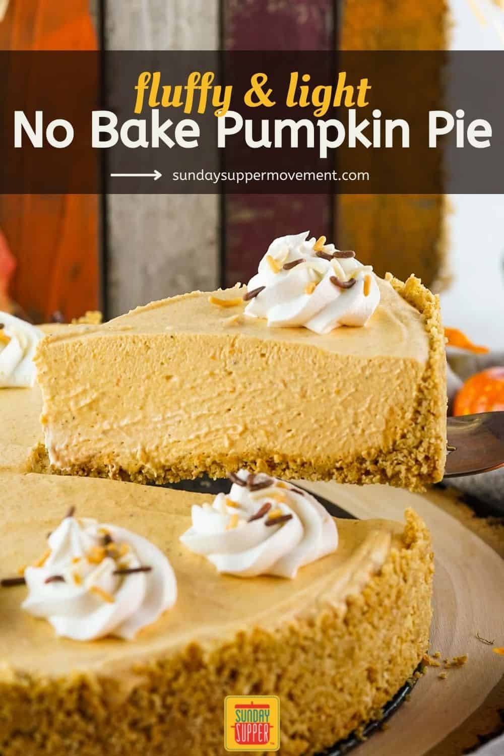 No Bake Pumpkin Pie - Sunday Supper Movement