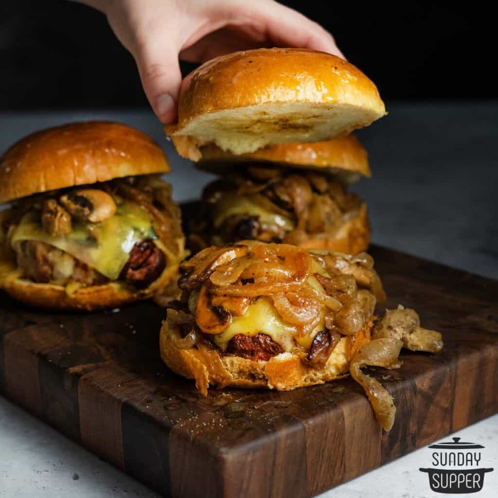 Mushroom Swiss Burgers 🍔 - Sunday Supper Movement