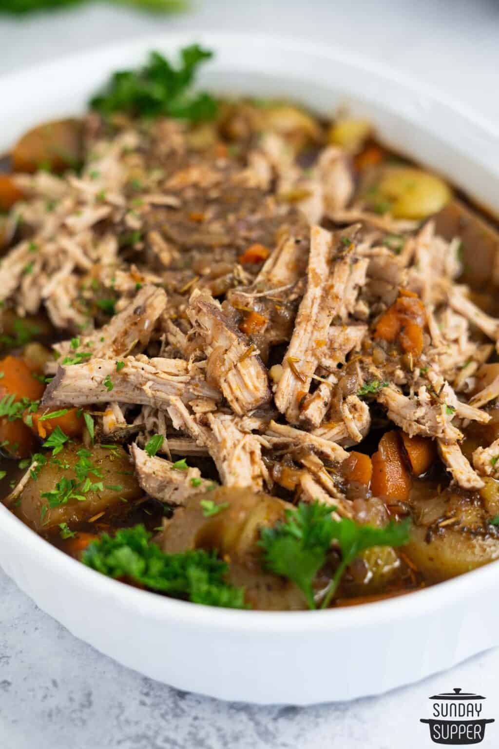 Pork Roast with Potatoes and Carrots - Sunday Supper Movement
