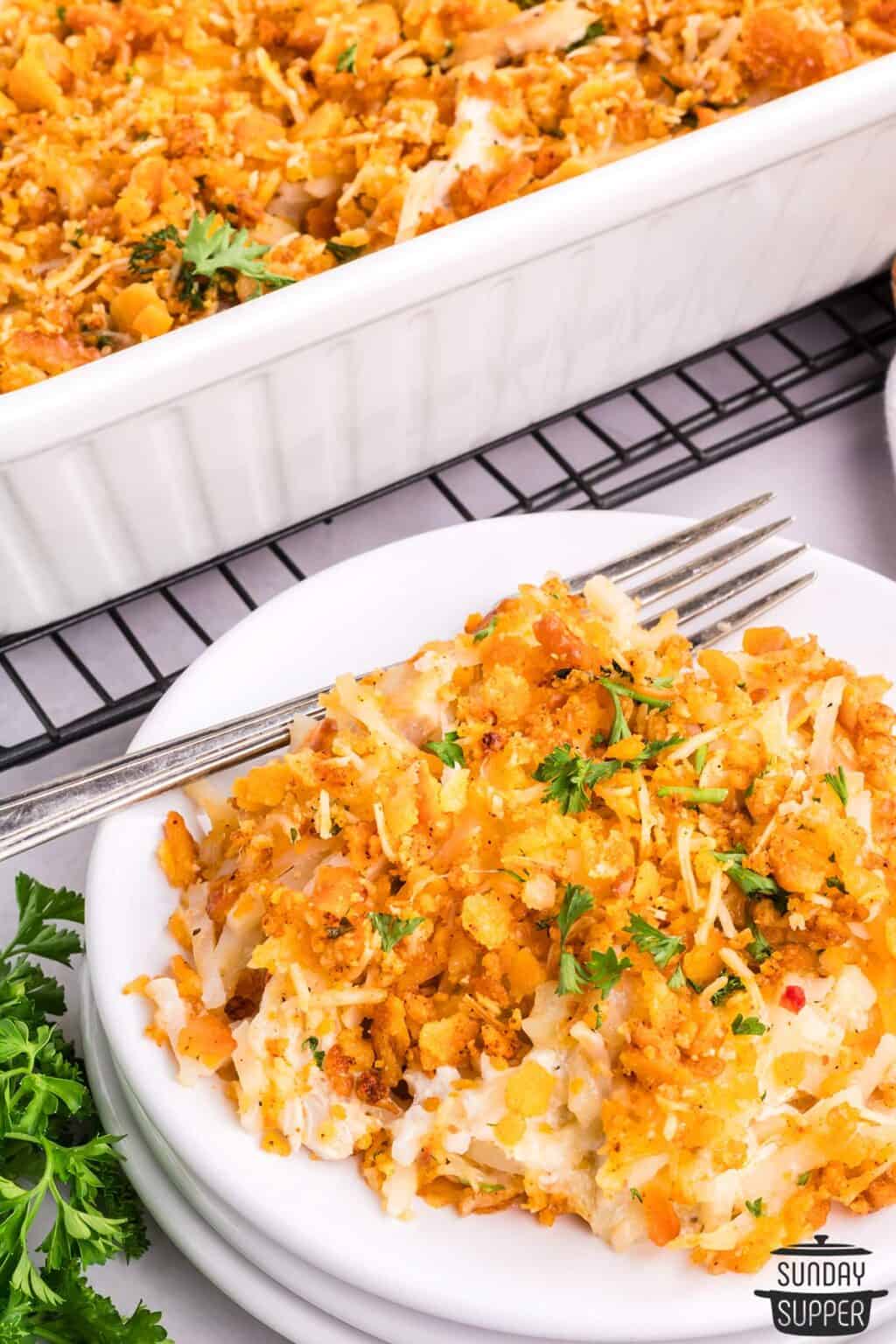 Quick, Easy, Cheesy Chicken Potato Casserole