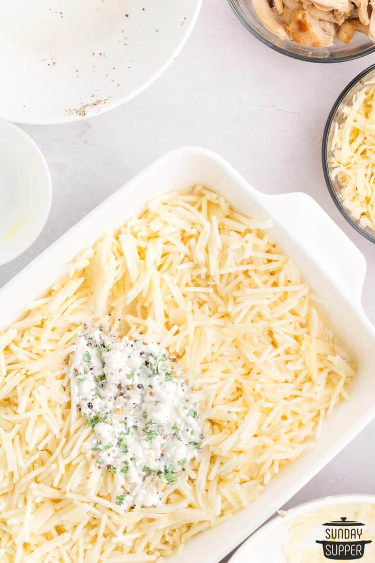 Quick, Easy, Cheesy Chicken Potato Casserole