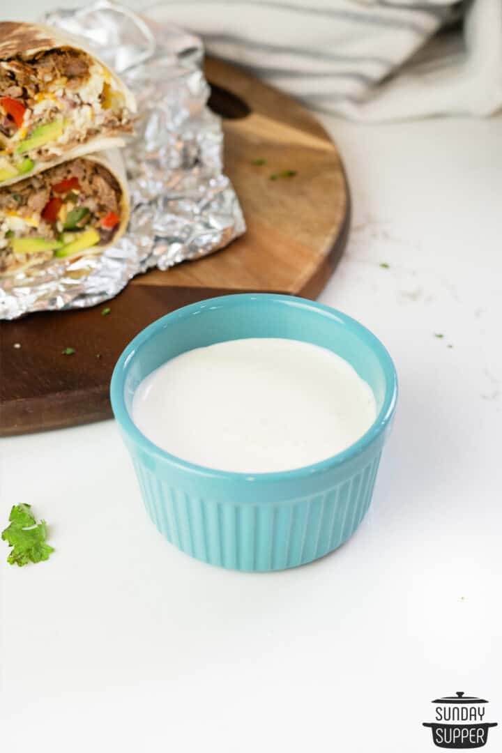 Tangy Mexican Crema with Lime